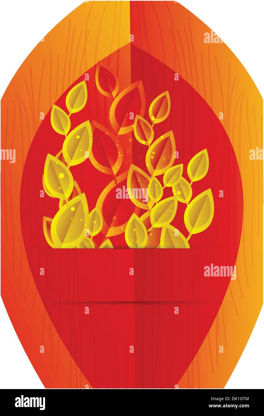 Orange leaves. Vector illustration for your design Stock Vector Image ...
