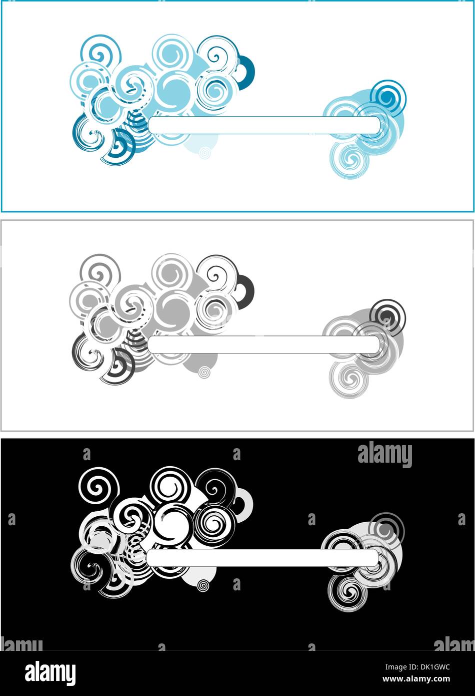 Abstract vector swirly banner set Stock Vector Image & Art - Alamy