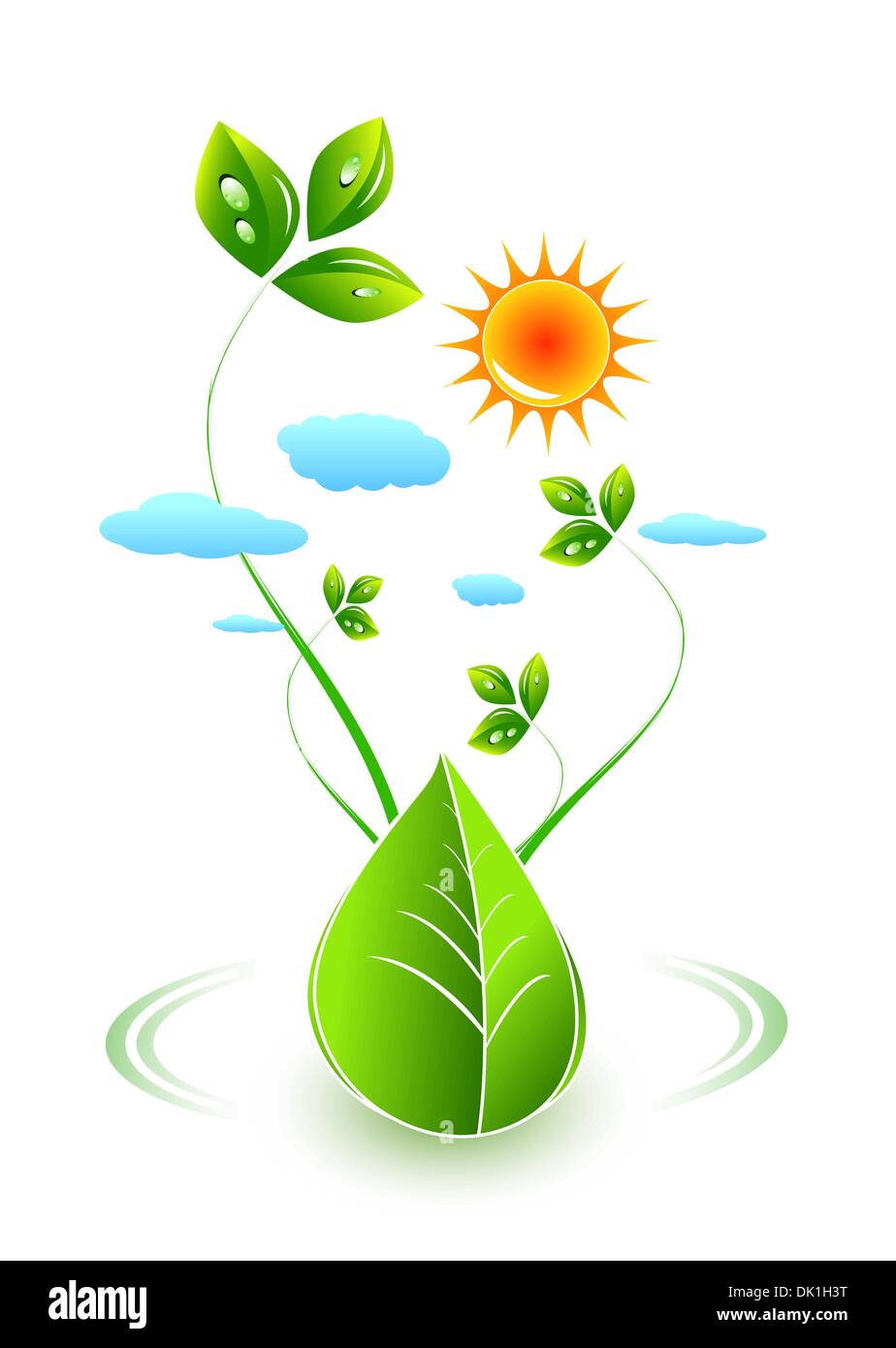 Abstract green nature eco concept Stock Vector Image & Art - Alamy