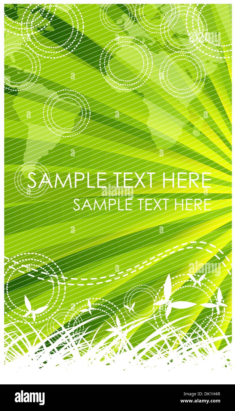 Green vector background with map and natural elements Stock Vector ...