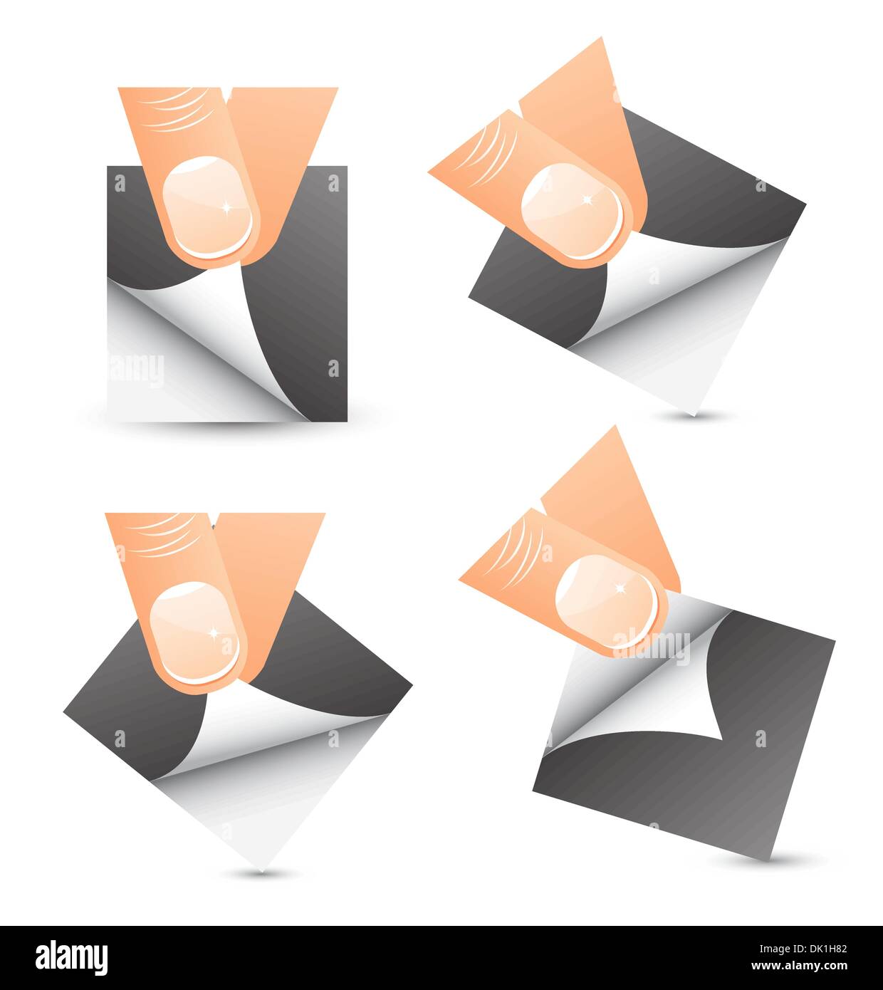 Fingers pointing right Cut Out Stock Images & Pictures - Alamy