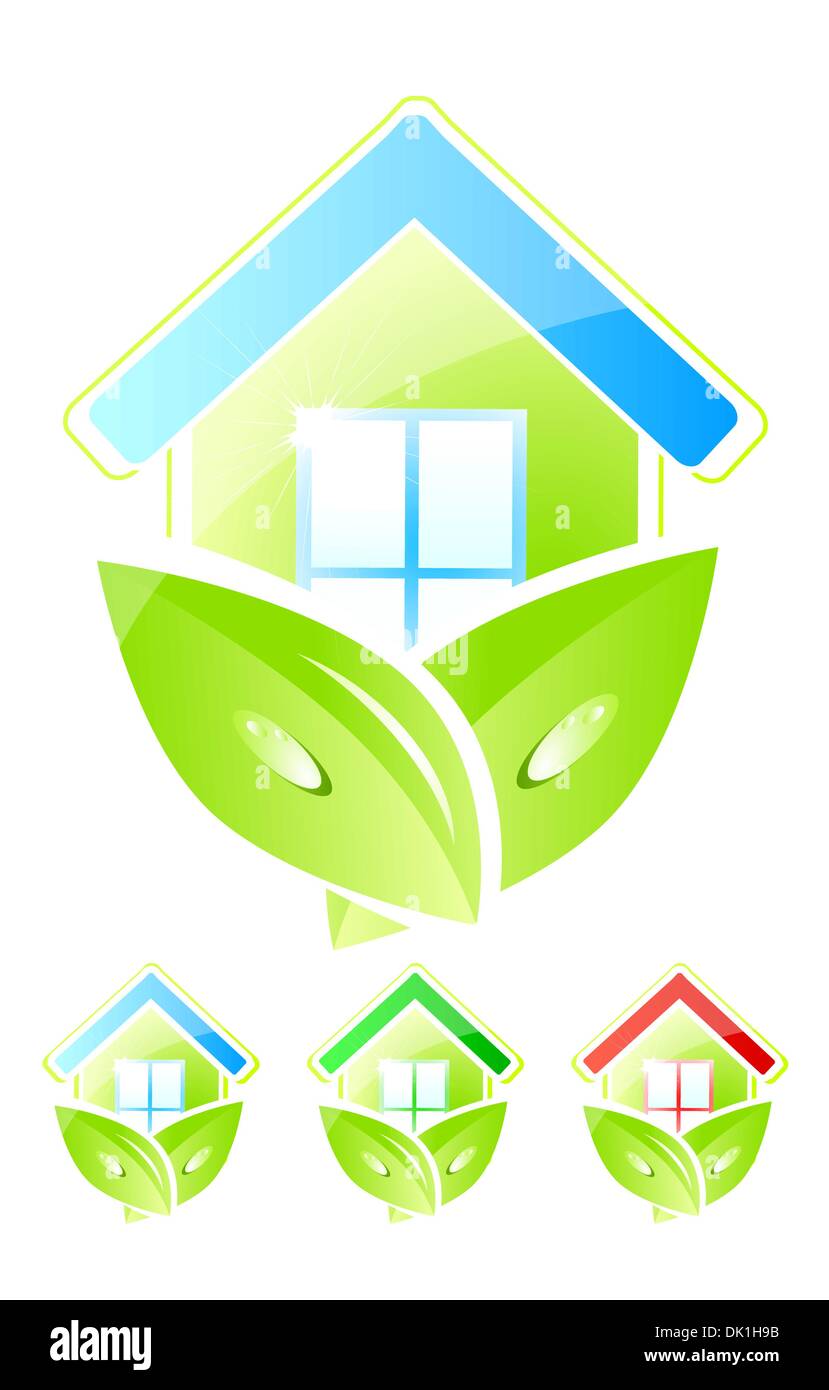 Vector abstract nature home concept Stock Vector Image & Art - Alamy