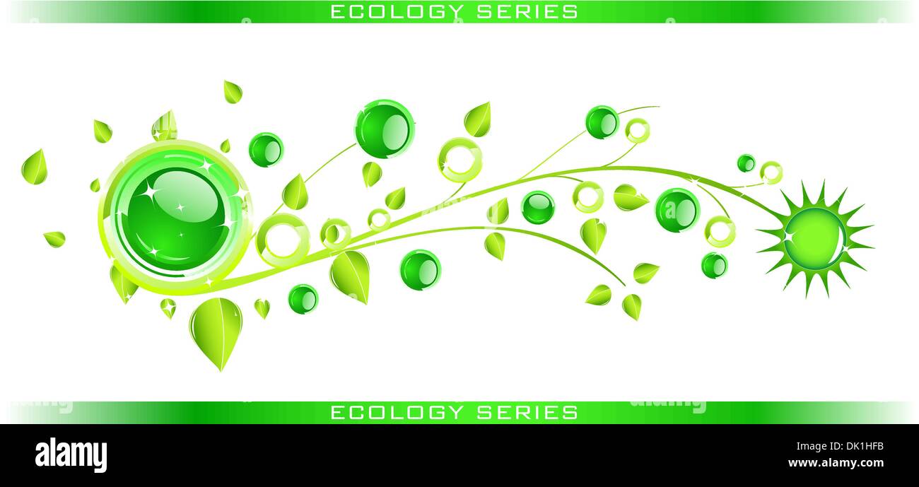 Abstract green nature eco concept Stock Vector Image & Art - Alamy
