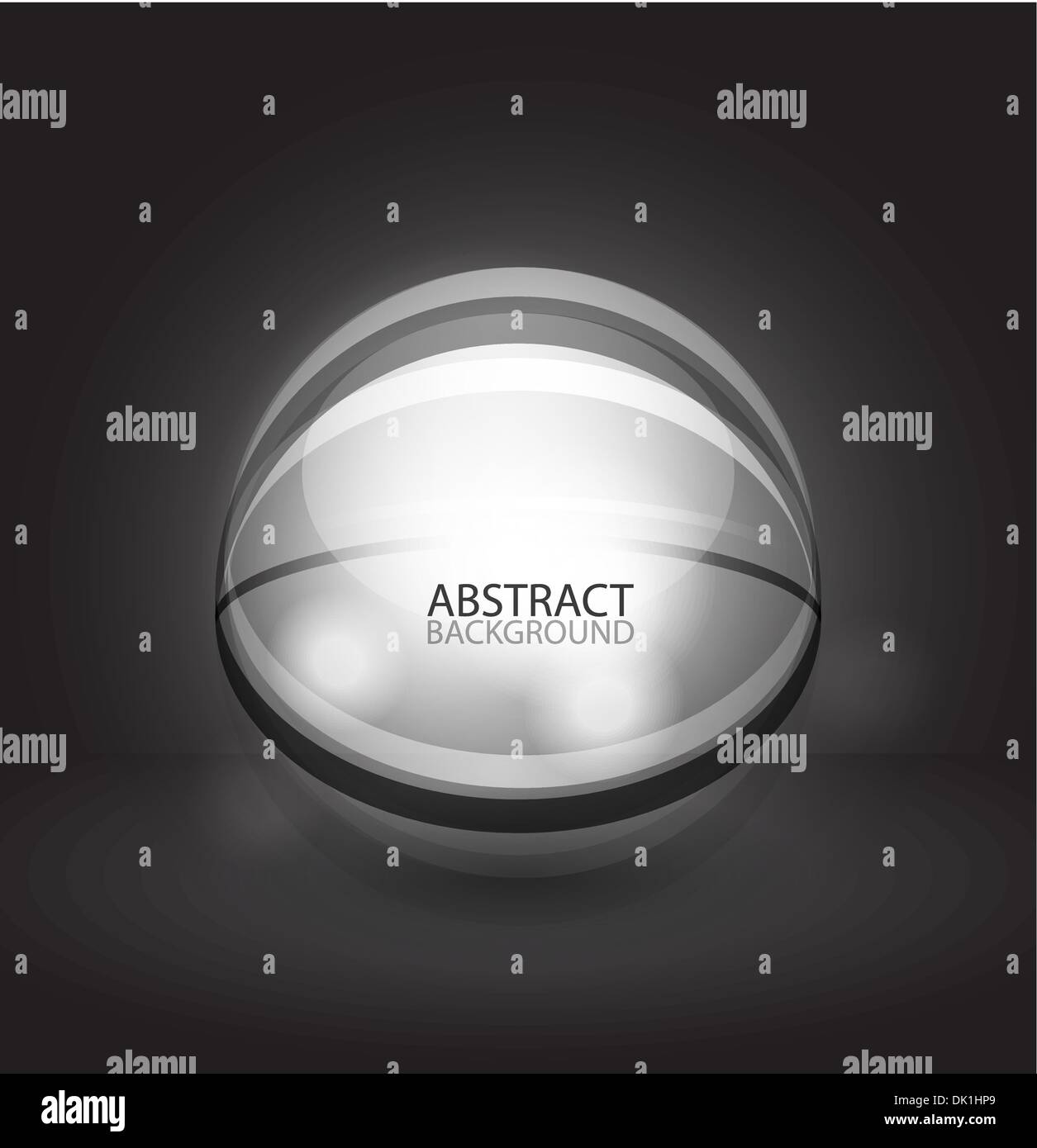 Glass transparent sphere with sample text Stock Vector Image & Art - Alamy