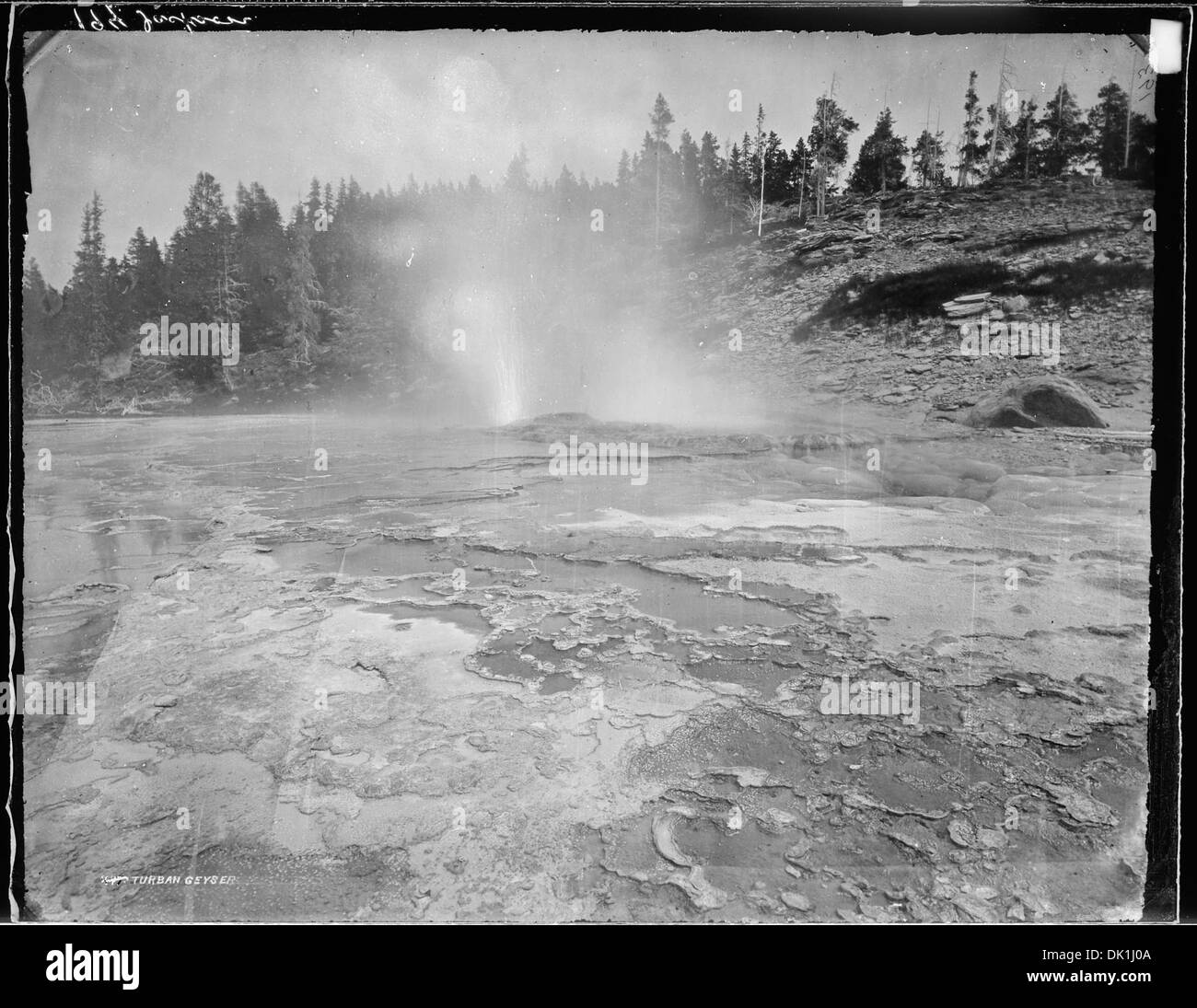 Turban Geyser, located in Yellowstone National Park, is a unique ...