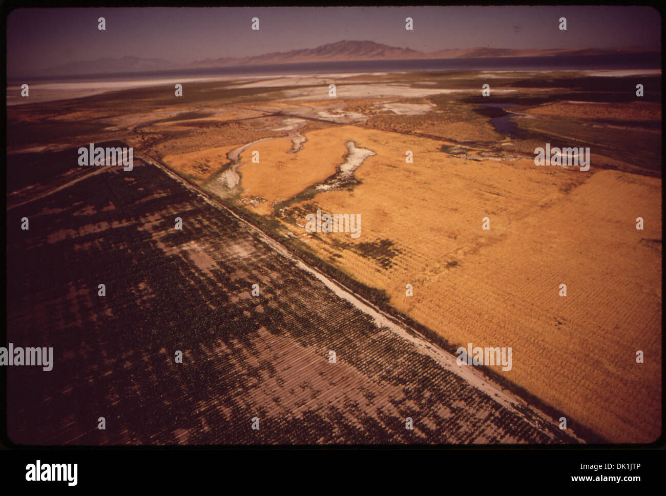 The Great Salt Lake, located in Utah, is depicted in this photograph ...