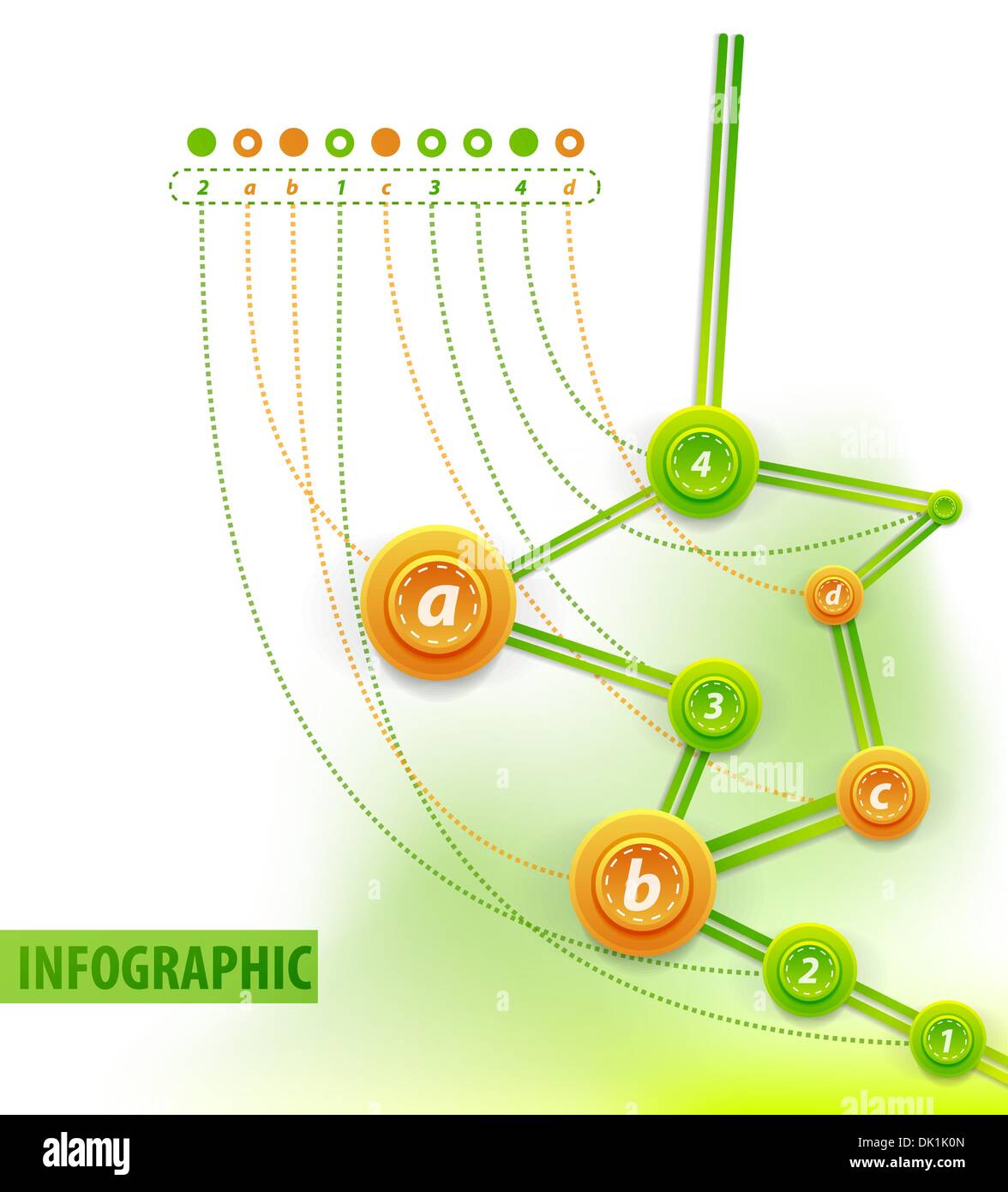 Visual art of infographics. Info charts - route or chronological tree ...