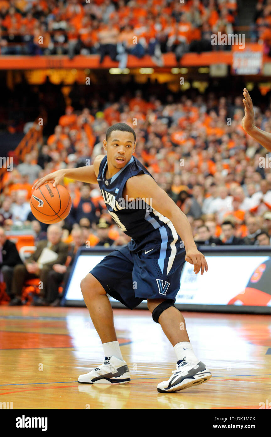 January 22, 2011: Villanova guard Corey Fisher (#10) looks to pass the ...
