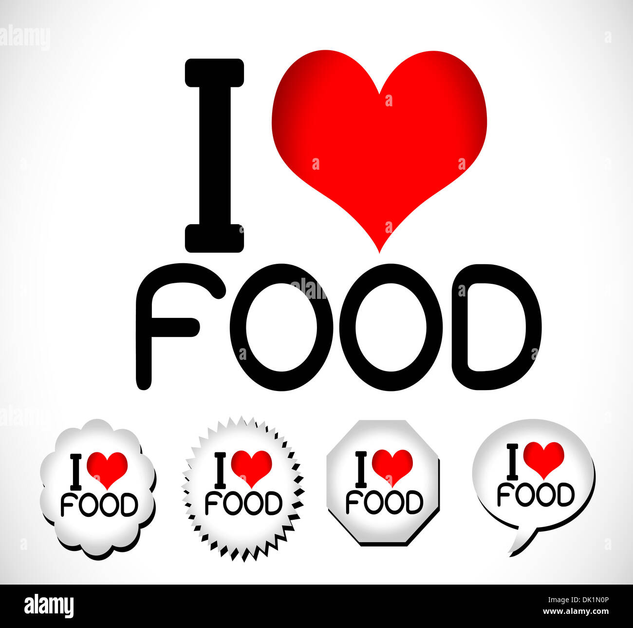 I Love Food idea Stock Photo - Alamy