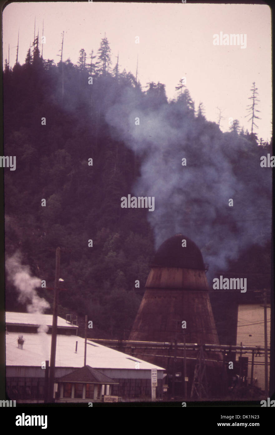 This image features a wood chip burner, a device used for burning wood ...