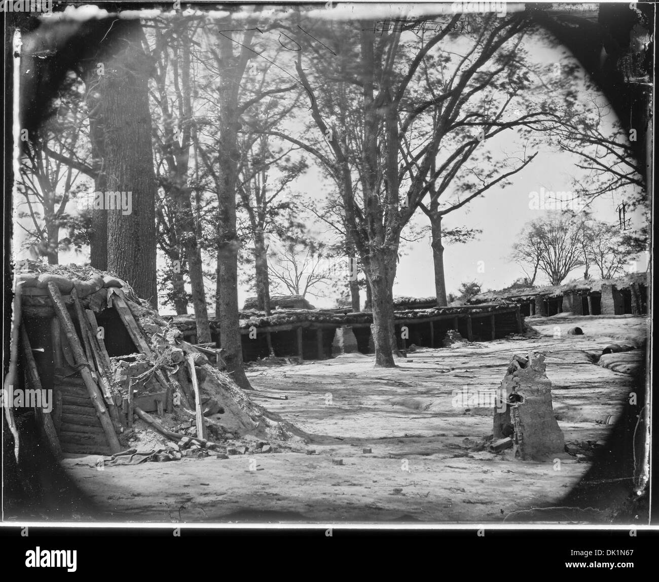 The image depicts military works constructed in front of Petersburg ...