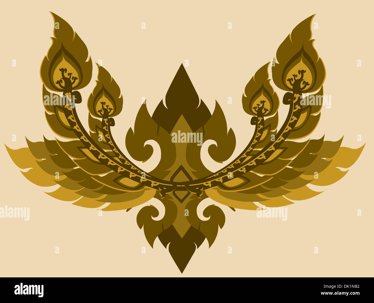 Thai Arts line design Stock Photo - Alamy