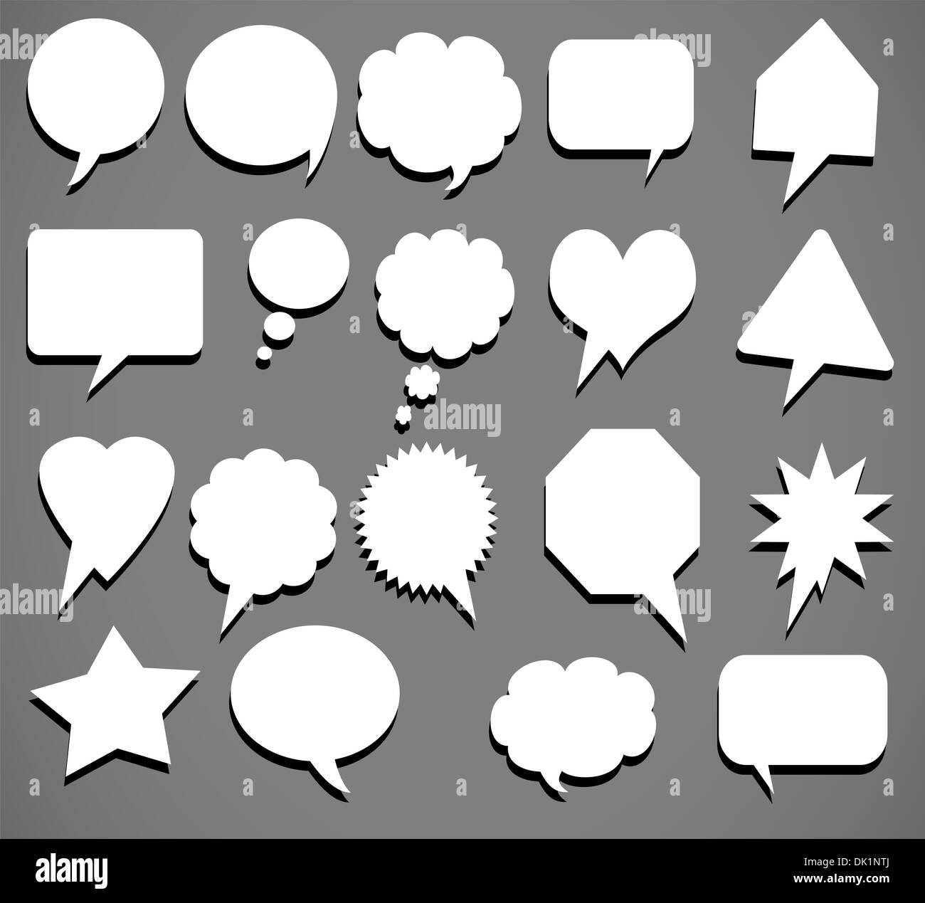 Blank empty speech bubbles Stock Photo - Alamy