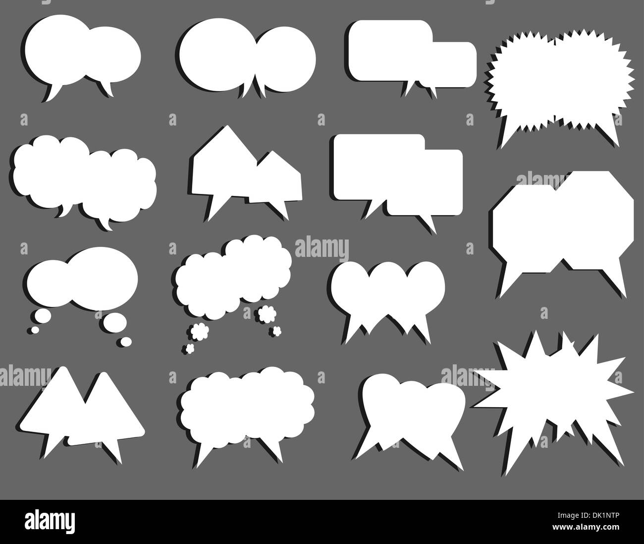 Blank empty speech bubbles Stock Photo - Alamy
