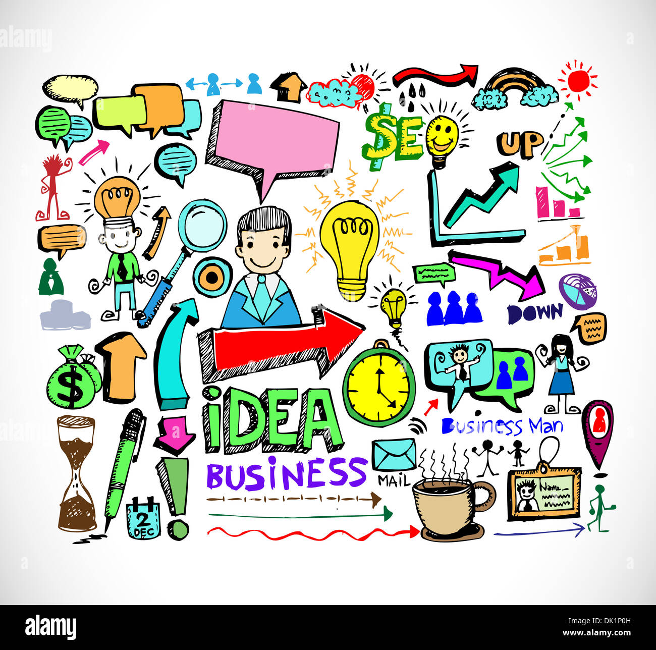 hand doodle Business doodles Stock Photo - Alamy