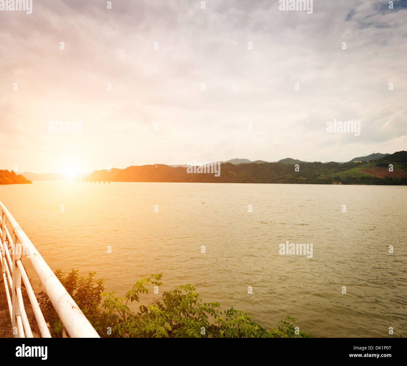 the beautiful scenery of lake Stock Photo - Alamy