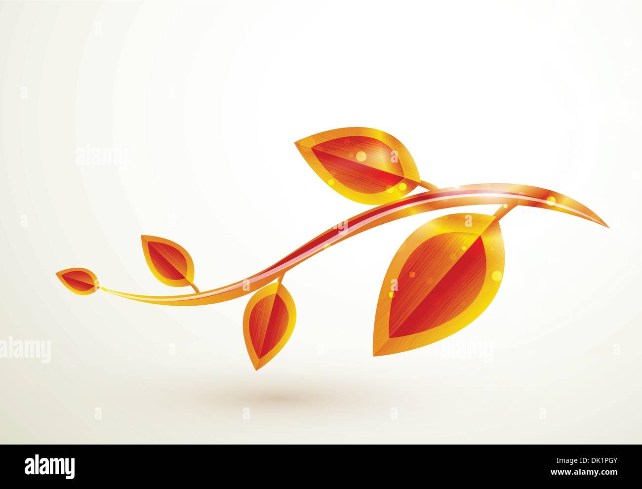 Orange leaves. Vector illustration for your design Stock Vector Image ...