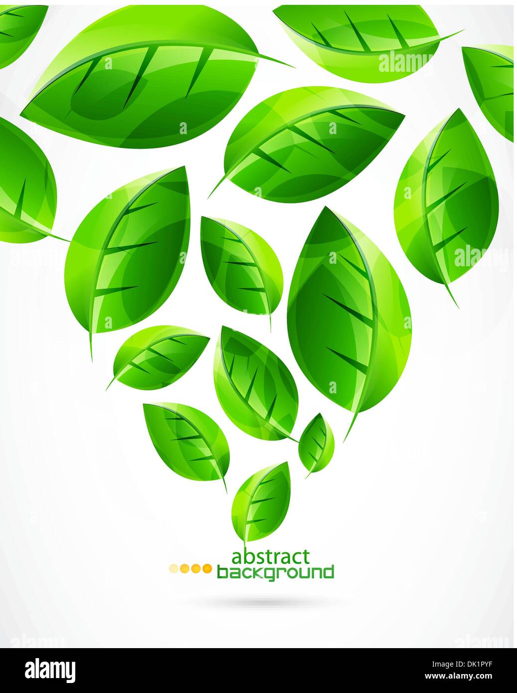 Vector abstract nature background made of green leaves Stock Vector ...