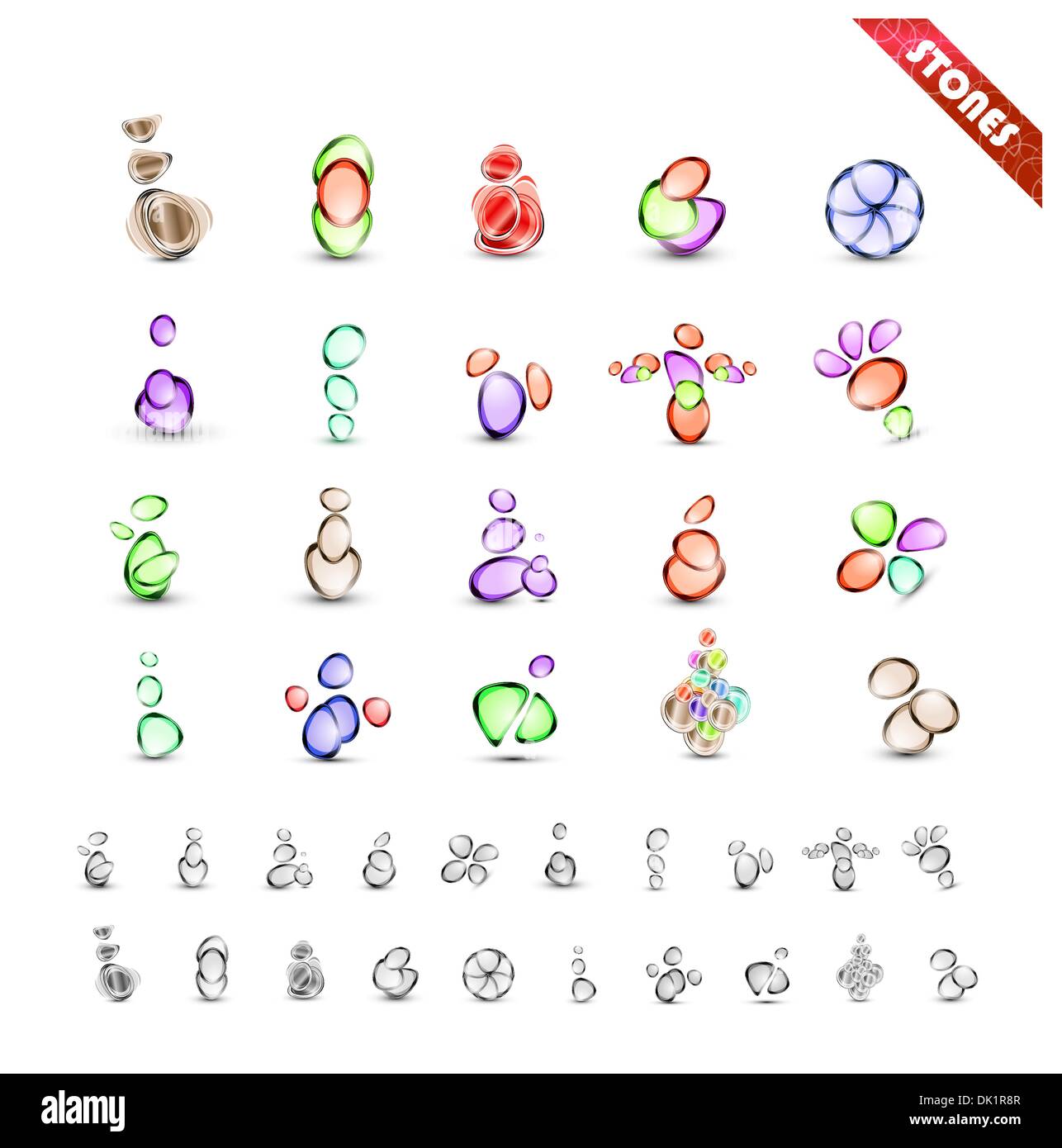 Vector smooth glass shapes design Stock Vector Image & Art - Alamy