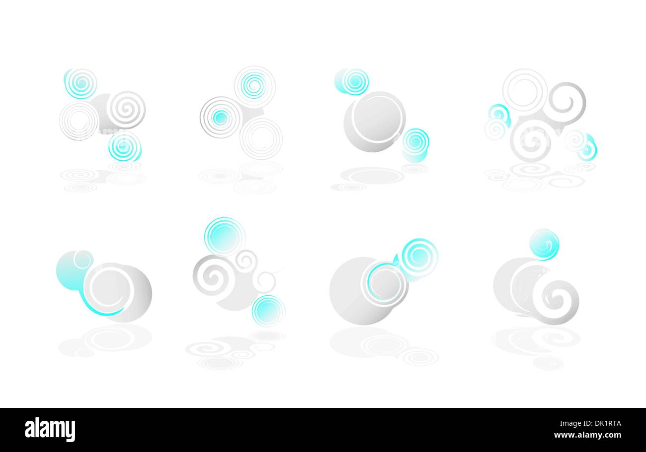 Abstract vector swirly icon set Stock Vector Image & Art - Alamy