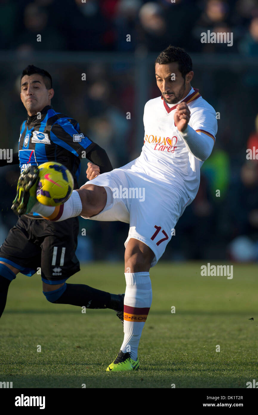 Bergamo, Italy. 1st Dec, 2013. Maximiliano Moralez (Atalanta), Mehdi ...