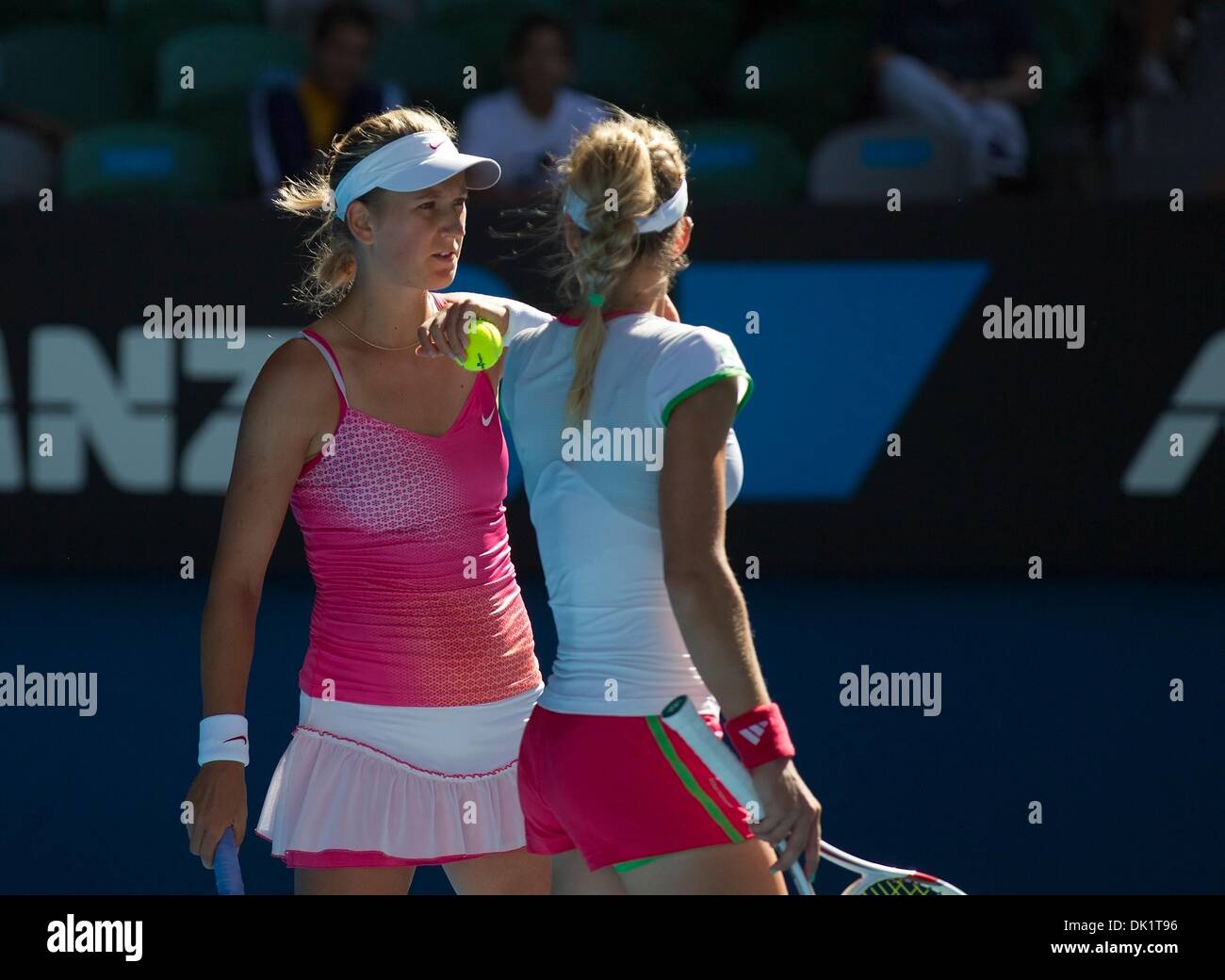 Jan 28, 2011 - Melbourne, Australia - VICTORIA AZARENKA (BLR) and MARIA ...