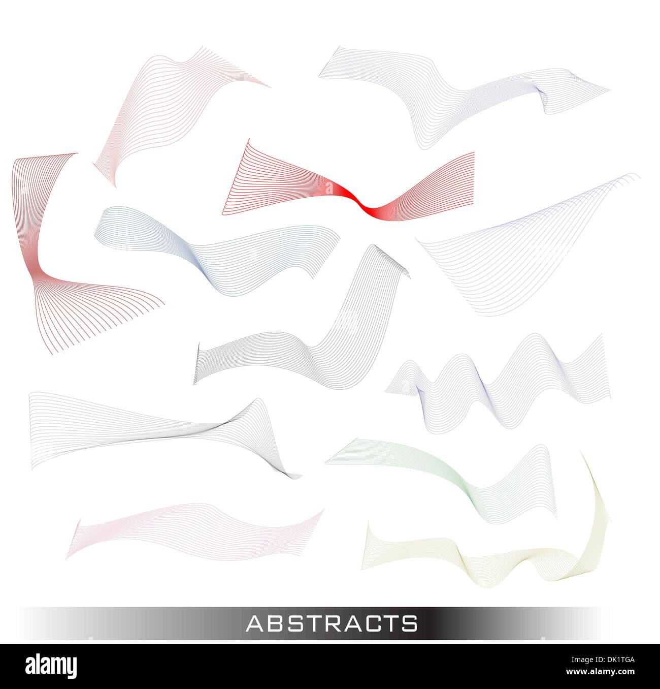 Collection of abstract color blending lines Stock Vector Image & Art ...