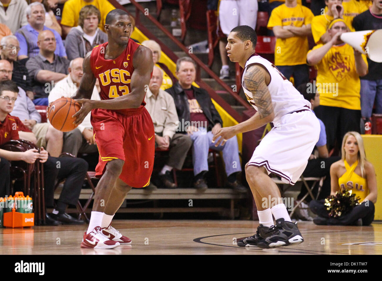 Jan. 28, 2011 - Tempe, Arizona, United States of America - USC guard ...
