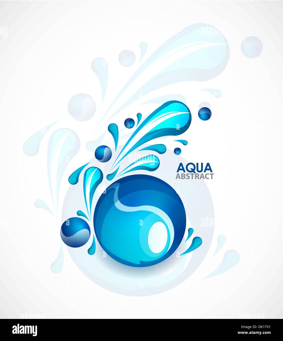 Vector aqua water drops abstract background Stock Vector Image & Art ...