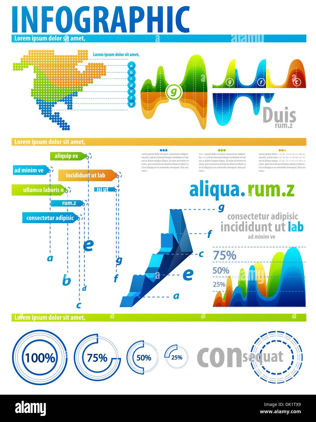 Clean bright color info charts Stock Vector Image & Art - Alamy