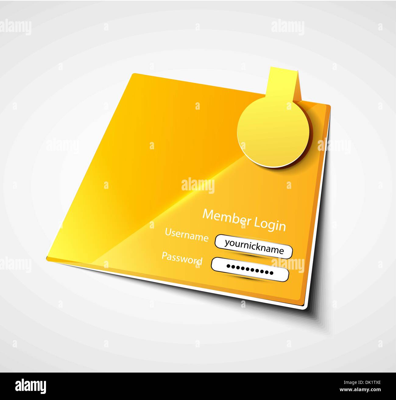 Vector login sticker label page Stock Vector Image & Art - Alamy