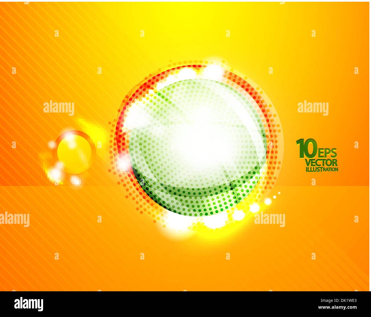 Vector shiny illustration with abstract techno bubble design Stock ...
