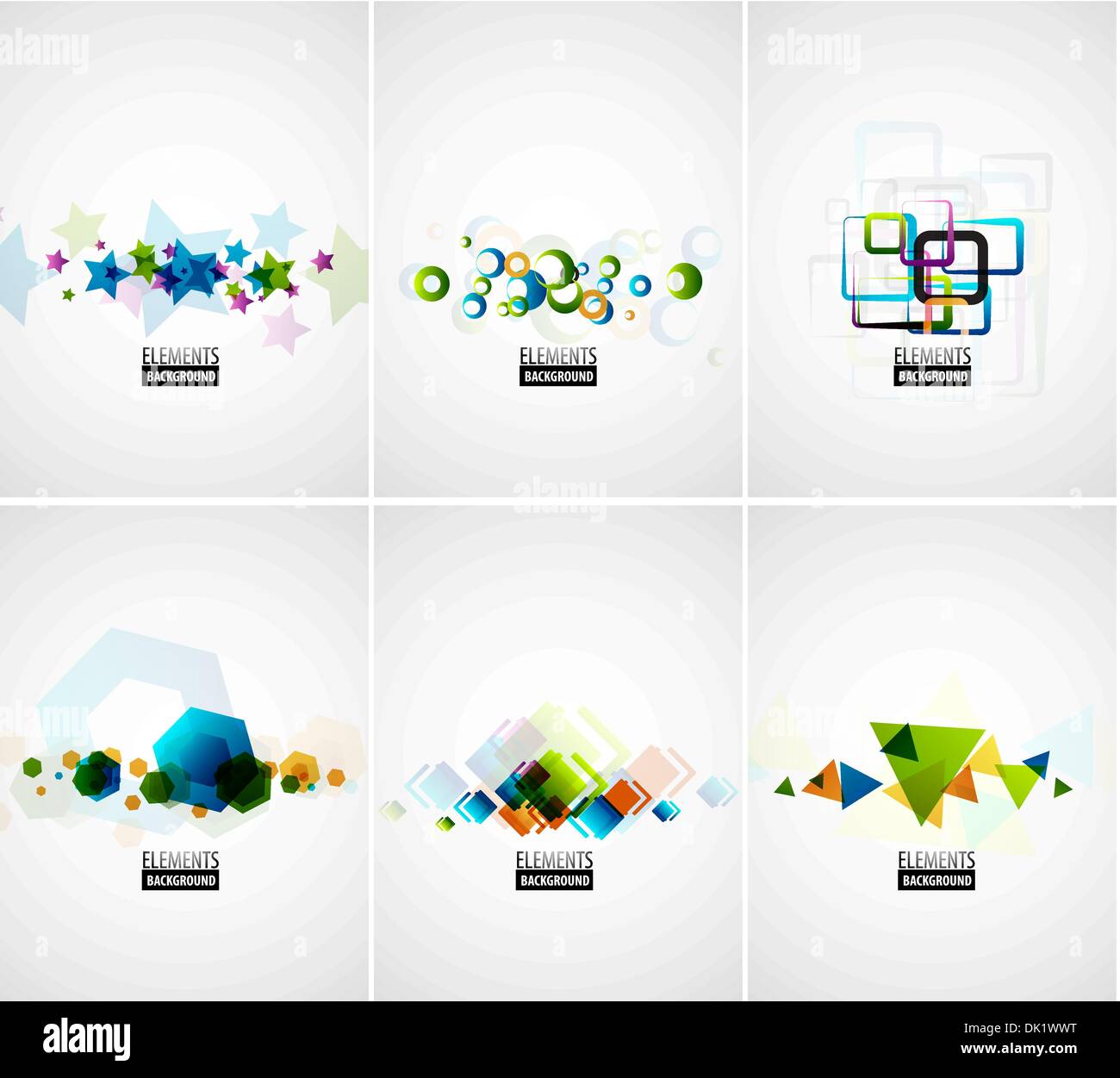 Set of abstract color geometric backgrounds Stock Vector Image & Art ...