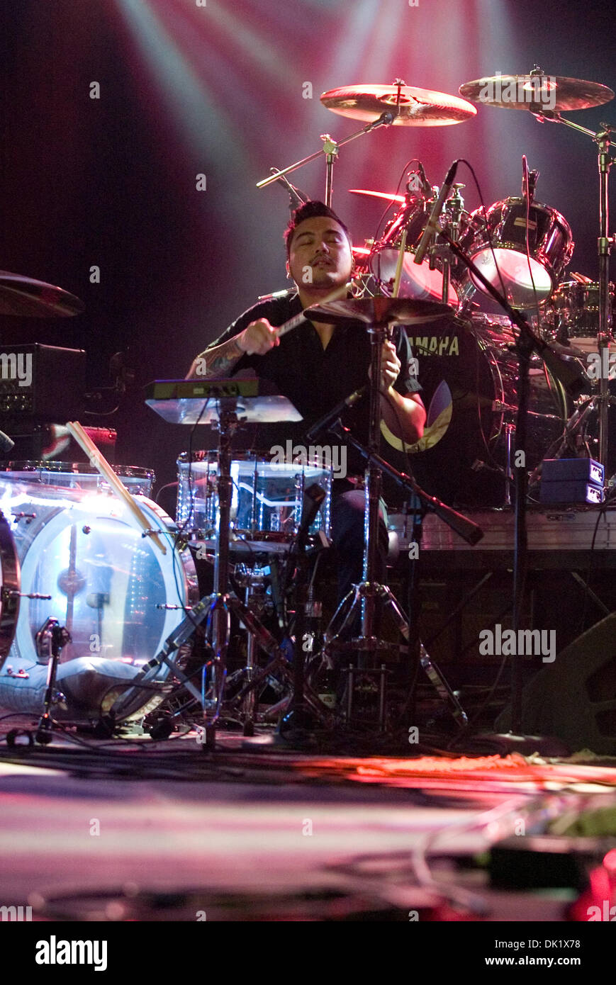 Las Vegas, Nevada, USA. 1st Dec, 2013. Drummer Anthony Improgo of the ...