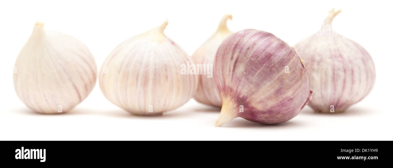 Single clove garlic isolated on white background Stock Photo - Alamy