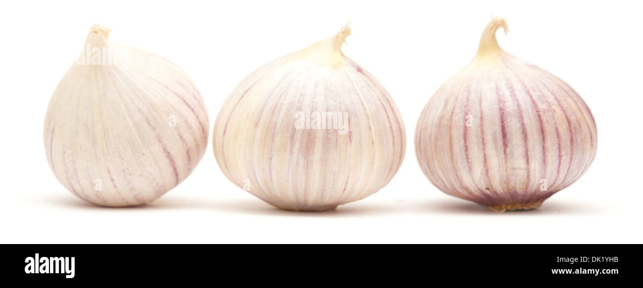 Single clove garlic isolated on white background Stock Photo - Alamy