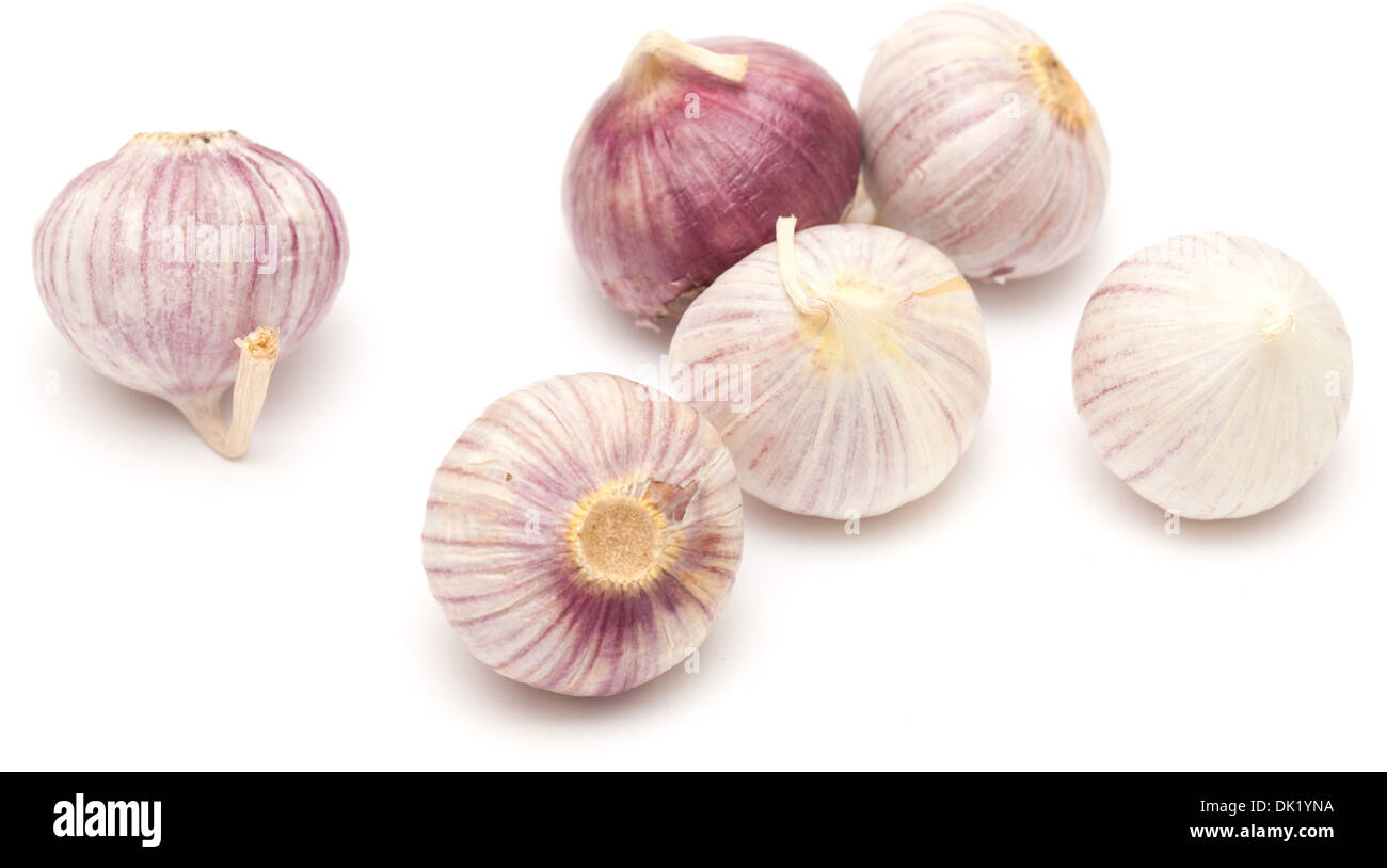 Single clove garlic isolated on white background Stock Photo - Alamy
