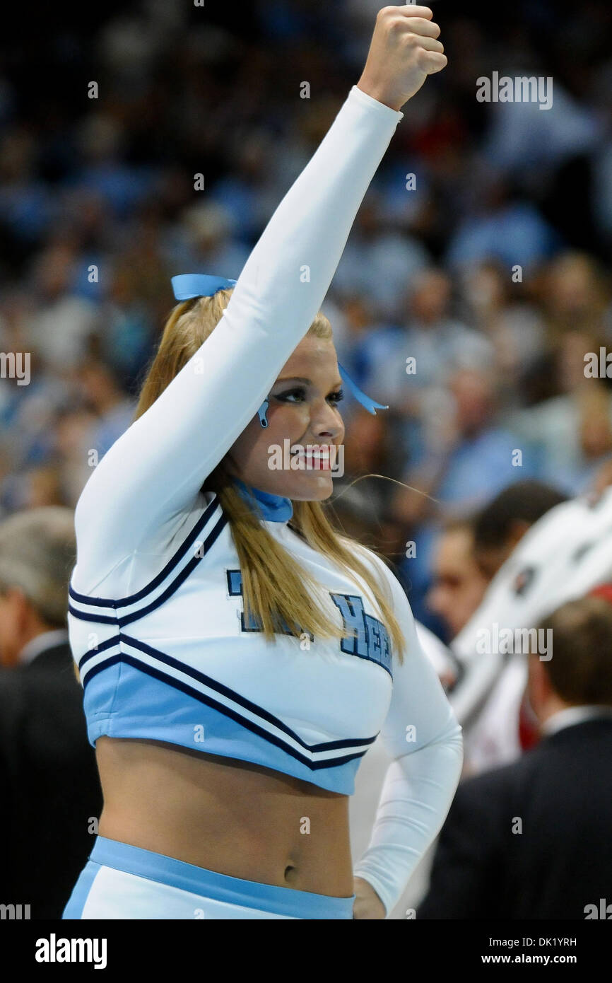 Nc state cheerleader during ncaa hi-res stock photography and images ...