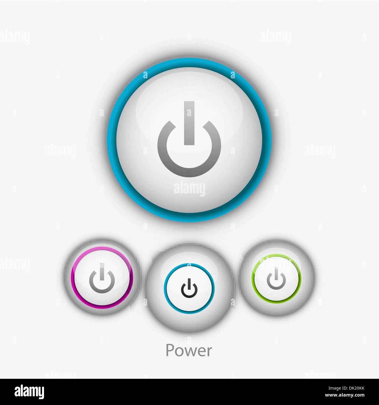 Abstract power button. Technology design element Stock Vector Image ...
