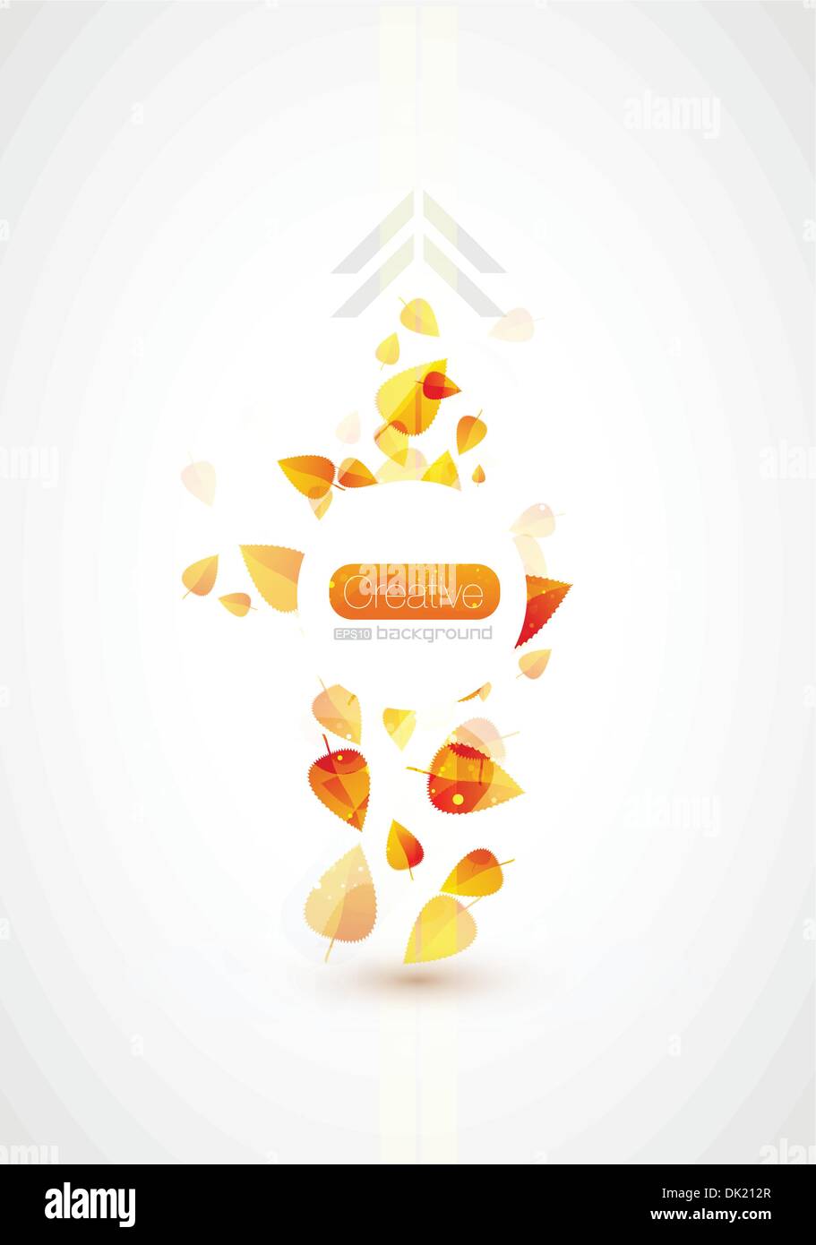 Orange leaves. Vector illustration for your design Stock Vector Image ...