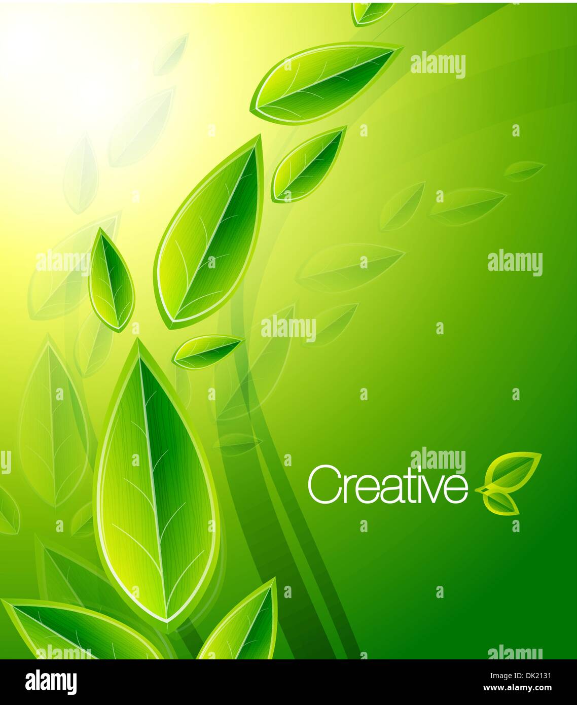 Green nature leaves vector background. Eps10 illustration Stock Vector ...