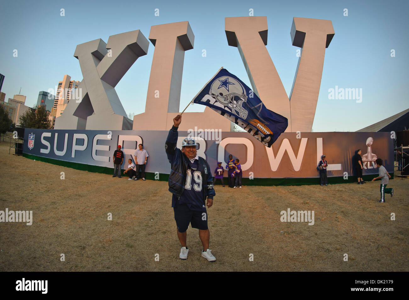 Jan. 30, 2011 - Dallas, Texas, U.S. - A Dallas Cowboys fan shows off ...