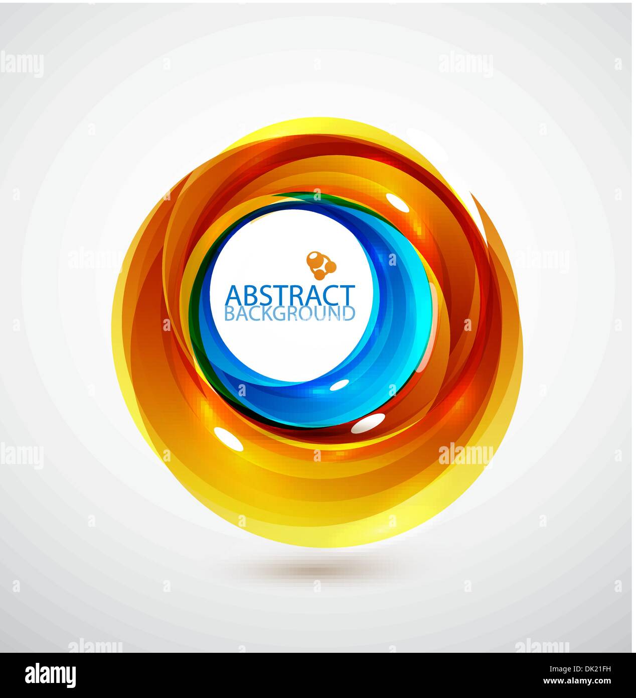 Blue and orange swirl waves abstract background Stock Vector Image ...