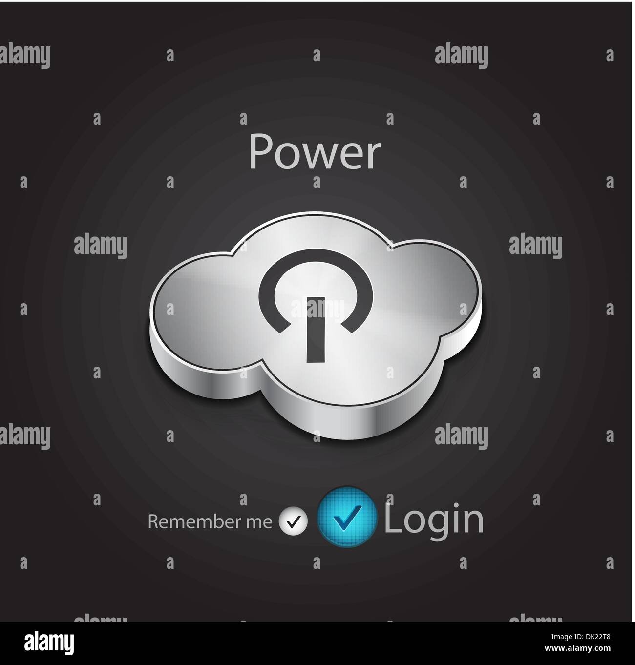 Vector technology background with power sign Stock Vector Image & Art ...