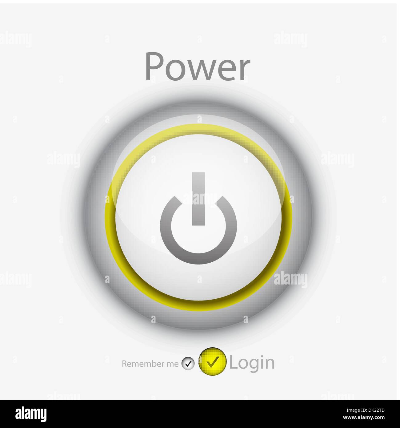 Abstract technology conceptual illustration with tune power button ...