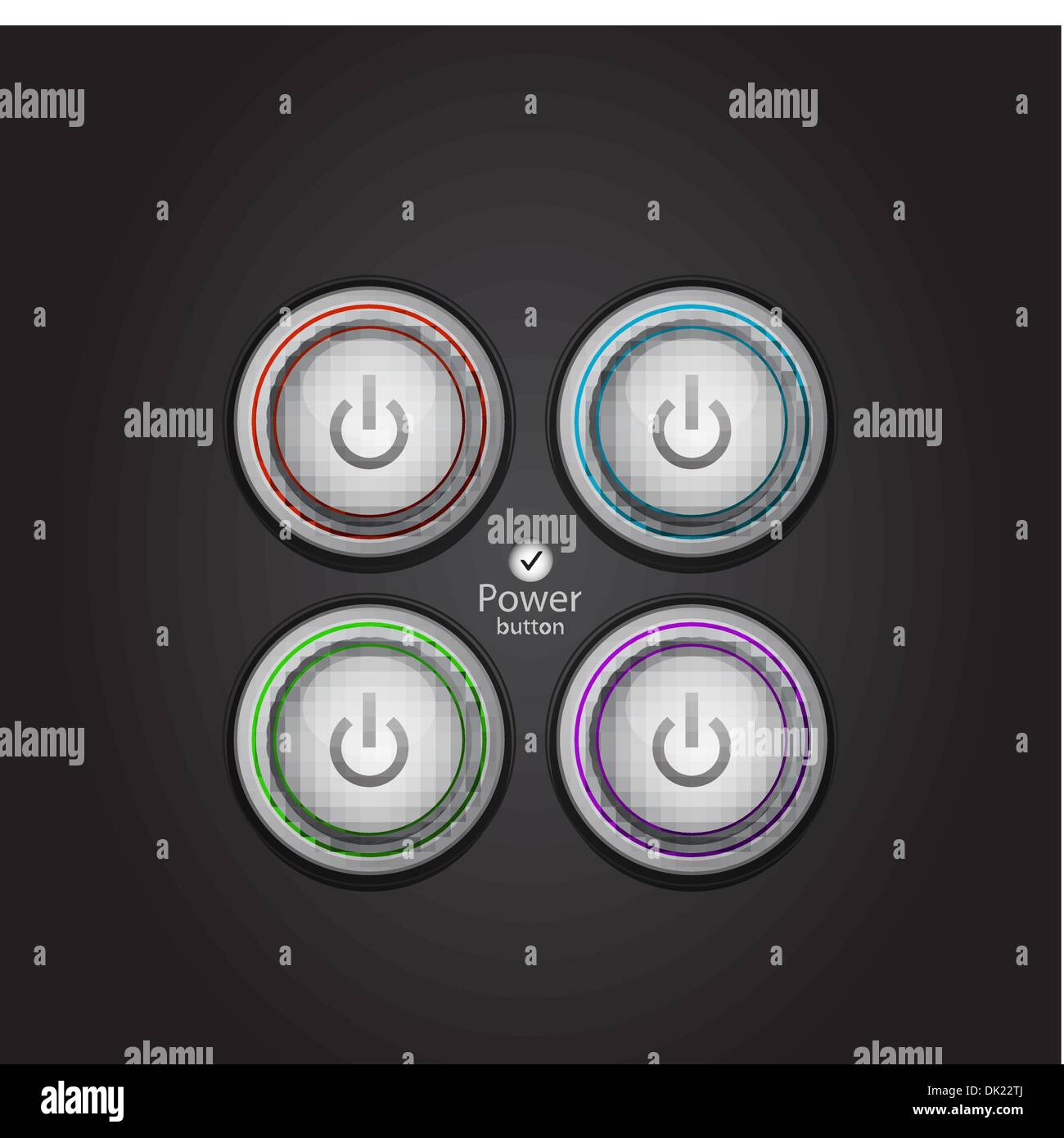 Abstract power button. Technology design element Stock Vector Image ...
