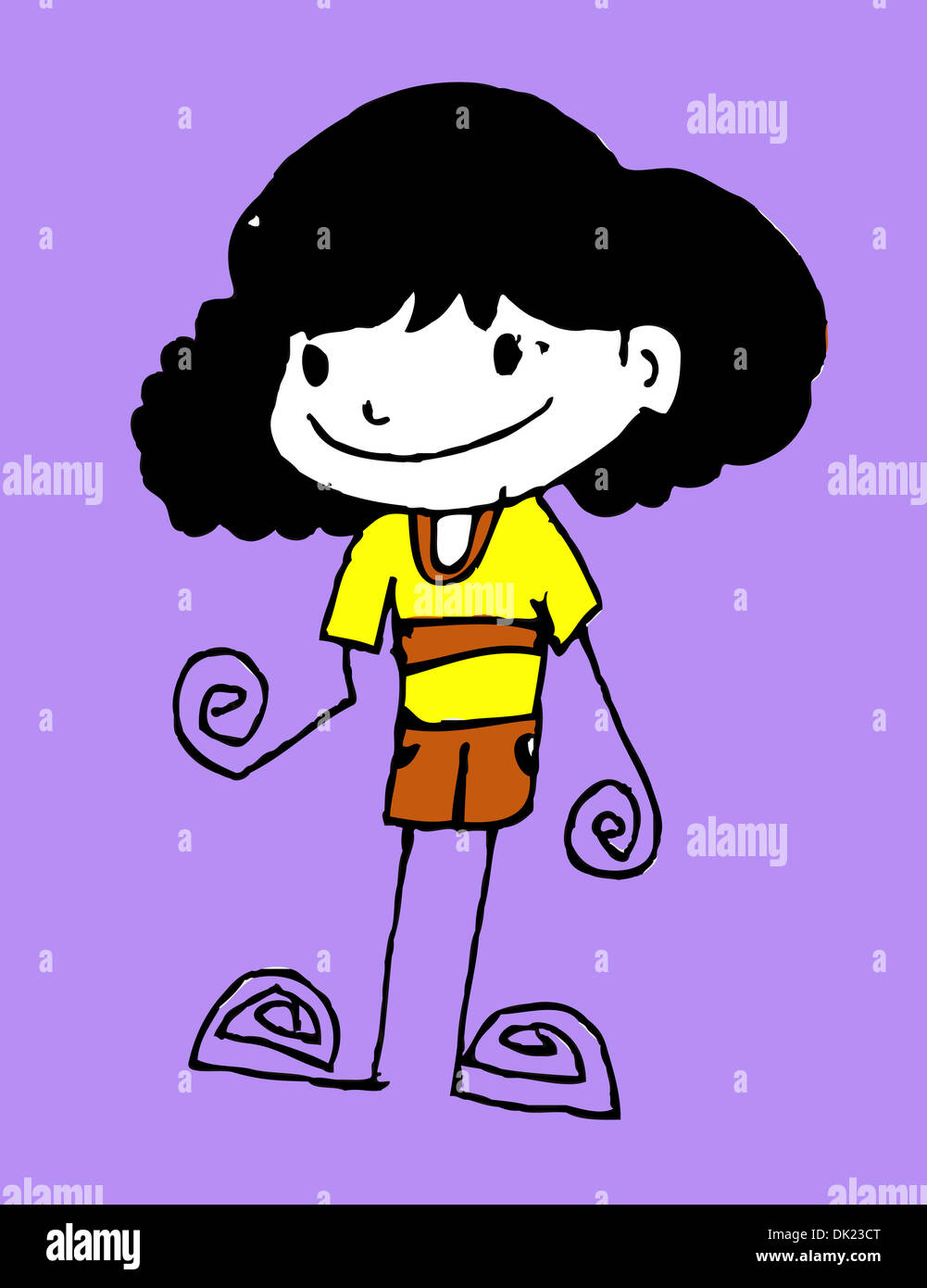 cute happy cartoon kids teen Stock Photo - Alamy