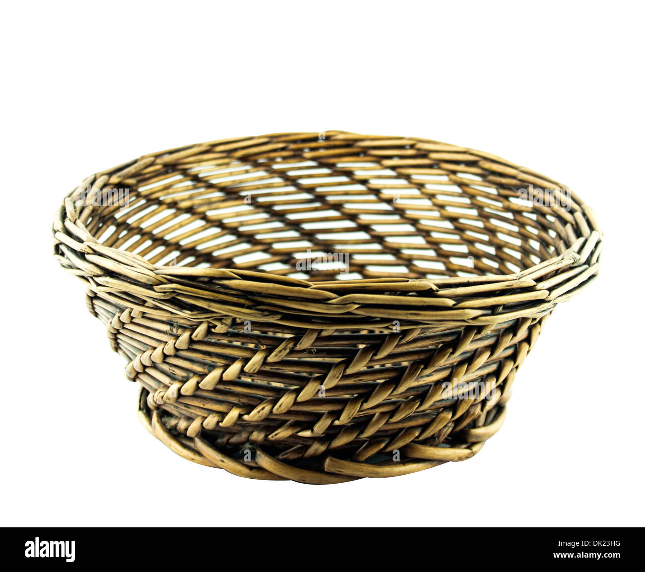 straw plate on a white background (with clipping work path Stock Photo ...