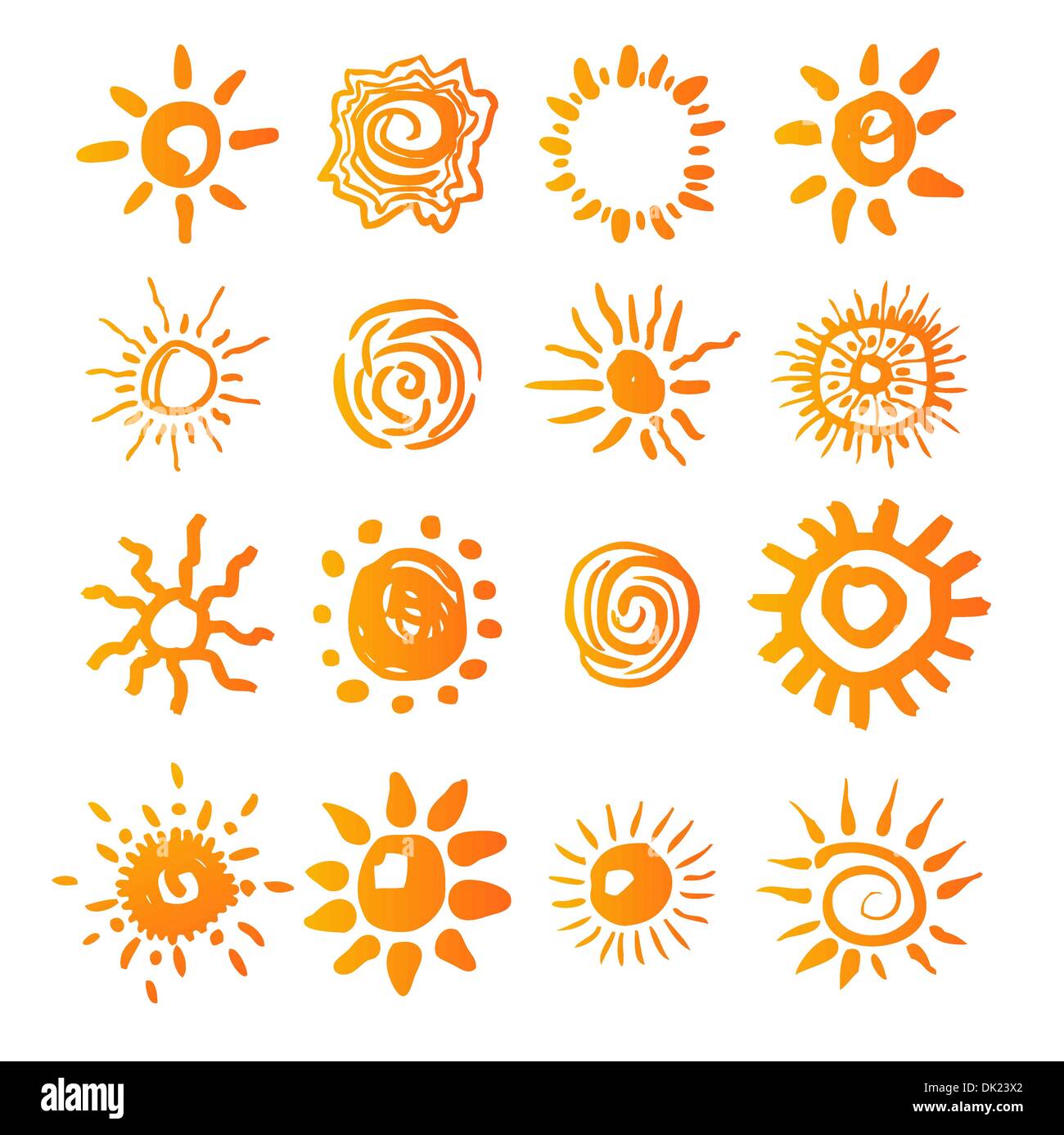 sun icons set Stock Vector Image & Art - Alamy