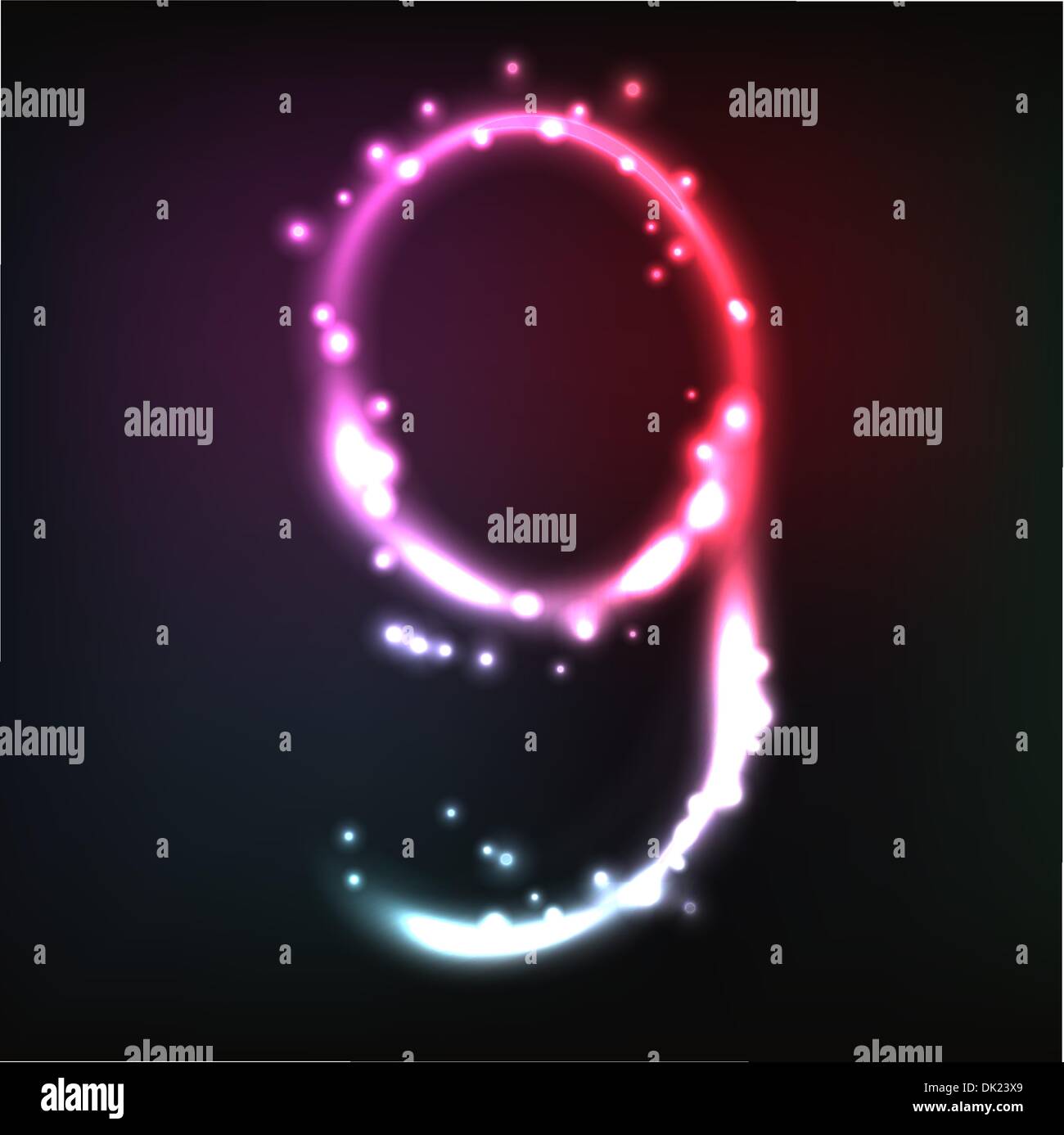 Luminous letter Stock Vector Images - Alamy